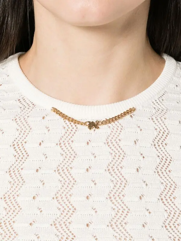Palm Angels Chain-embellished Knitted Vest