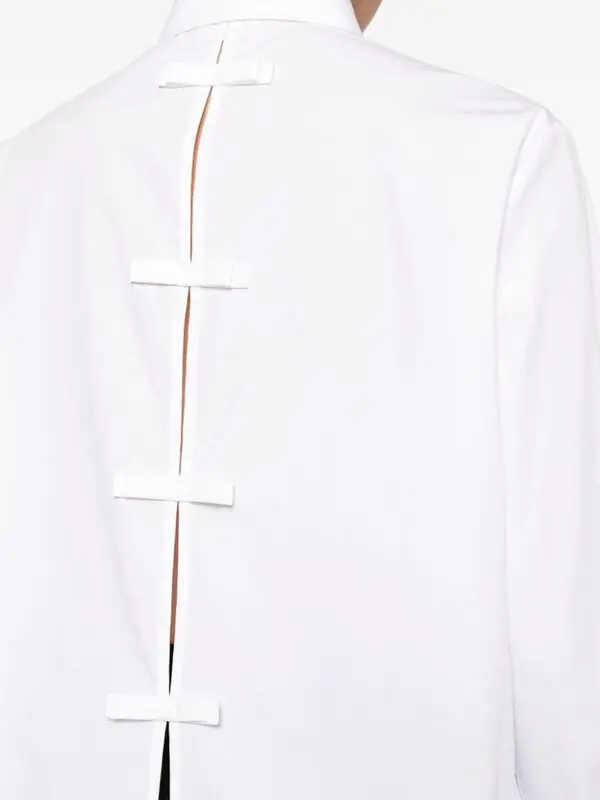 Red Valentino Tie-back Cotton Shirt