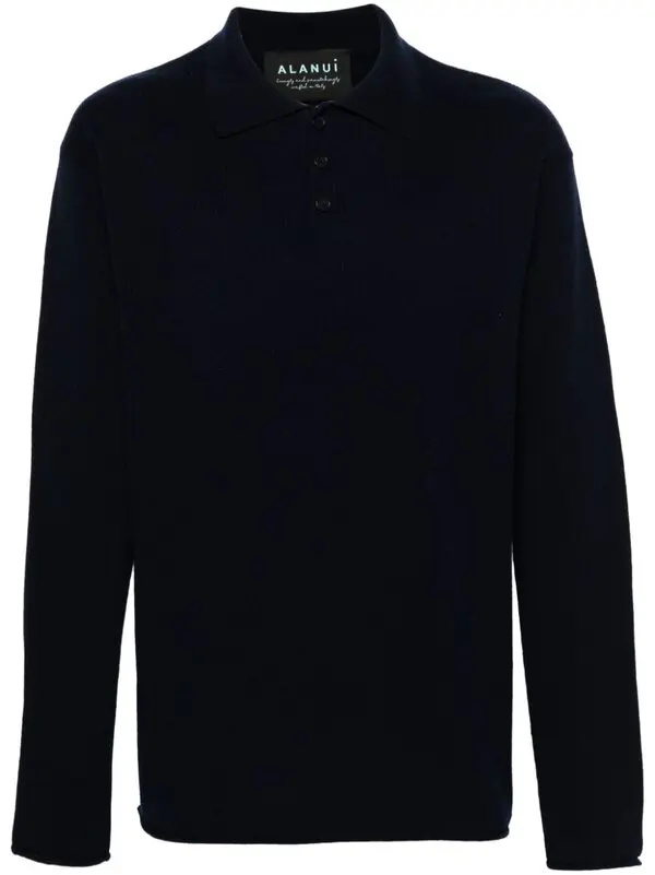 Alanui Ribbed Knit Polo Top