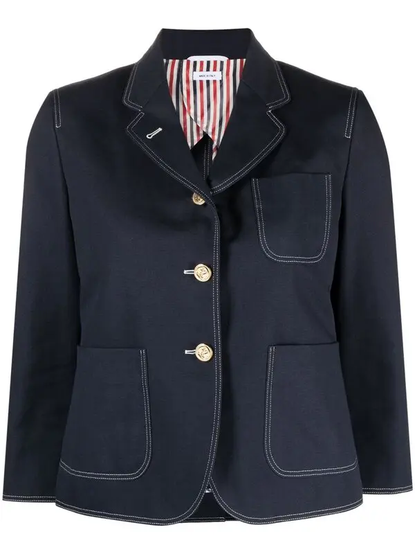Thom Browne Sack-patch Cropped Jacket