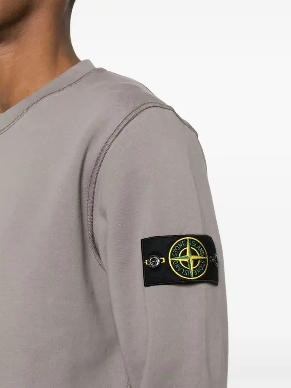 Stone Island Cotton Compass Sweatshirt - Grey