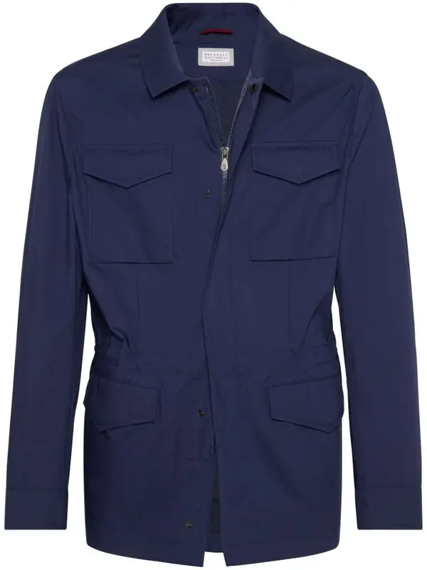 Brunello Cucinelli Lightweight Shirt Jacket - Blue
