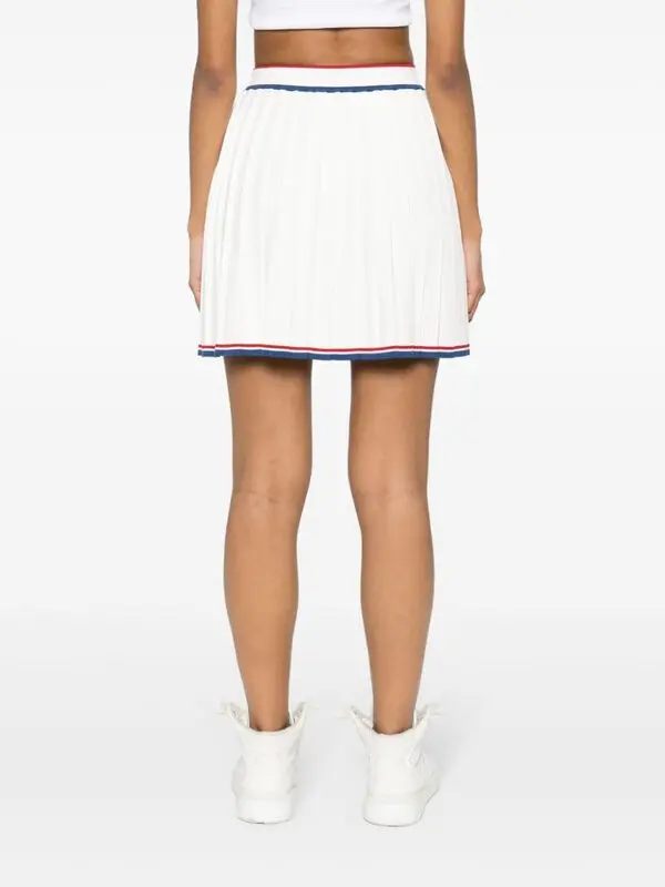Gcds Pleated Knit Mini Skirt - White