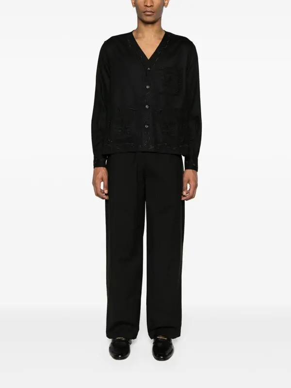 BODE Dumas Floral-embroidered Twill Overshirt