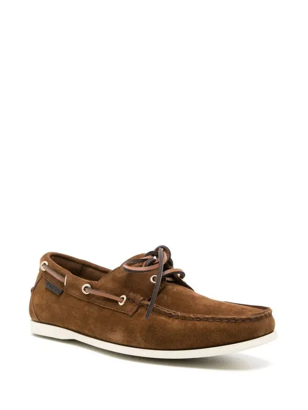 TOM FORD Lace-up Suede Boat Shoes - Brown