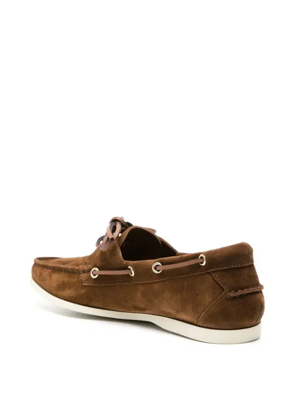 TOM FORD Lace-up Suede Boat Shoes - Brown