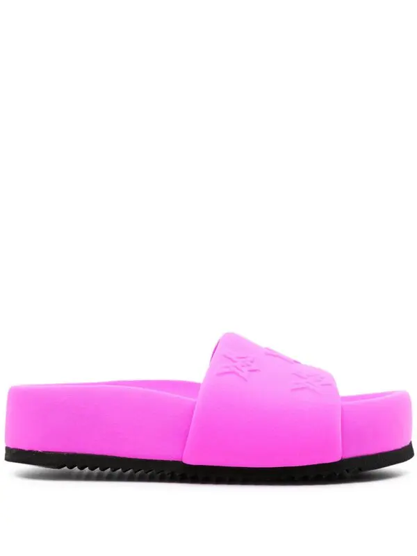 VIC MATIE Logo-embossed Padded Sandals - Pink