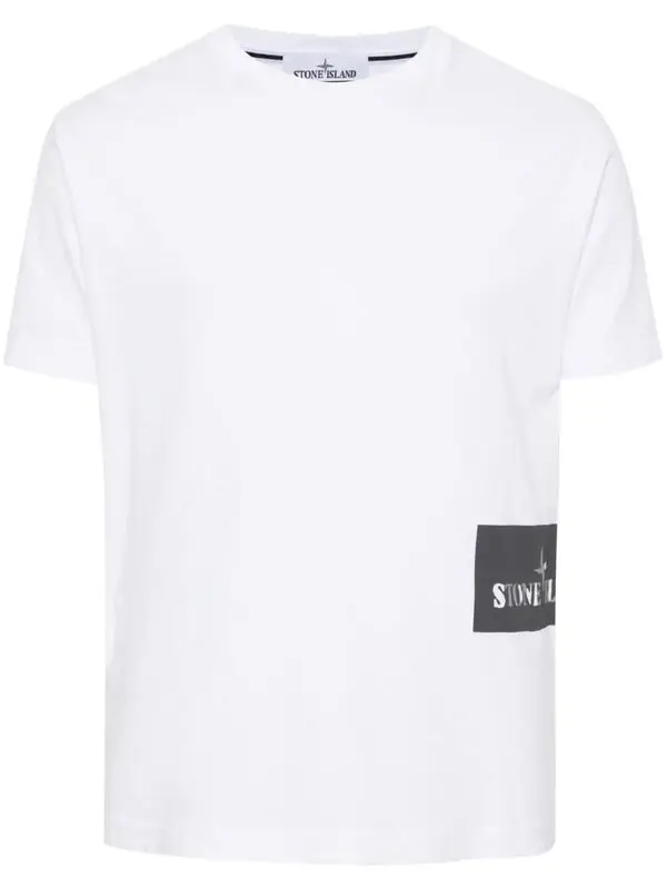 Stone Island Logo-print T-shirt - White