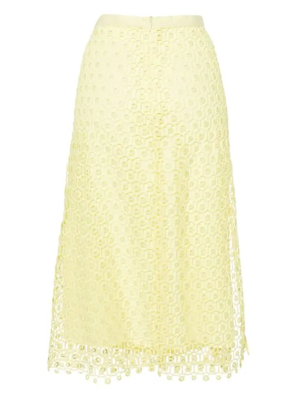 Simkhai Karolina Open-knit Midi Skirt
