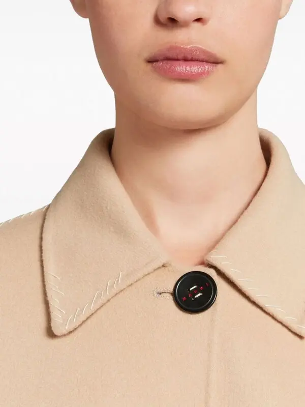 Marni Belted Virgin Wool-blend Coat - Brown