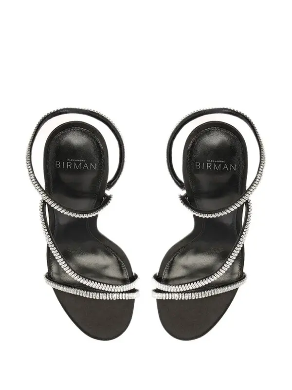 ALEXANDRE BIRMAN Polly Zircone 85 Leather Sandals