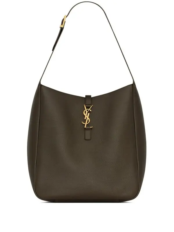 Saint Laurent Le 5 À 7 Leather Shoulder Bag - Green
