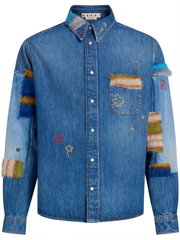 Marni Embroidered Denim Shirt