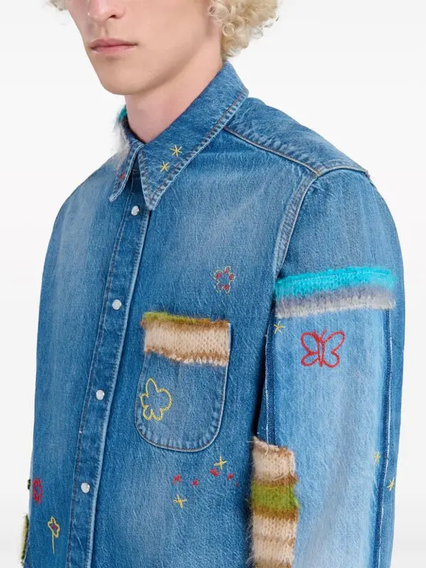 Marni Embroidered Denim Shirt
