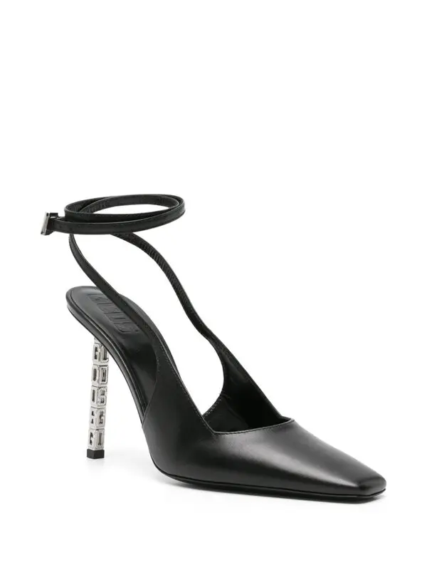 Gcds 120mm Slingback Leather Pumps - Black