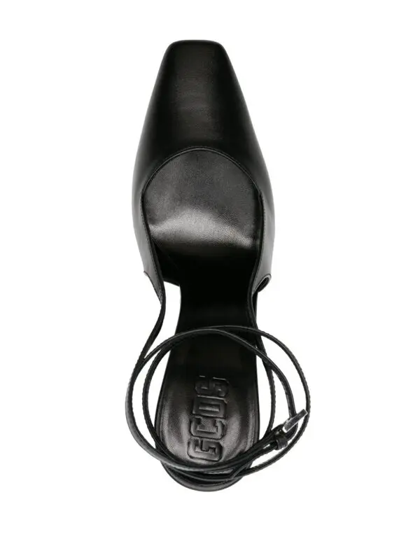 Gcds 120mm Slingback Leather Pumps - Black