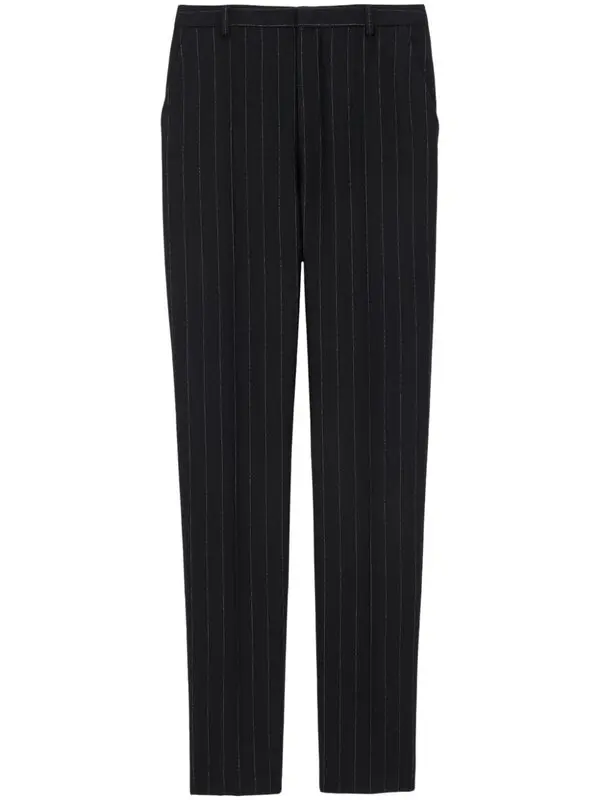 Saint Laurent Pinstripe Wool-felt Trousers