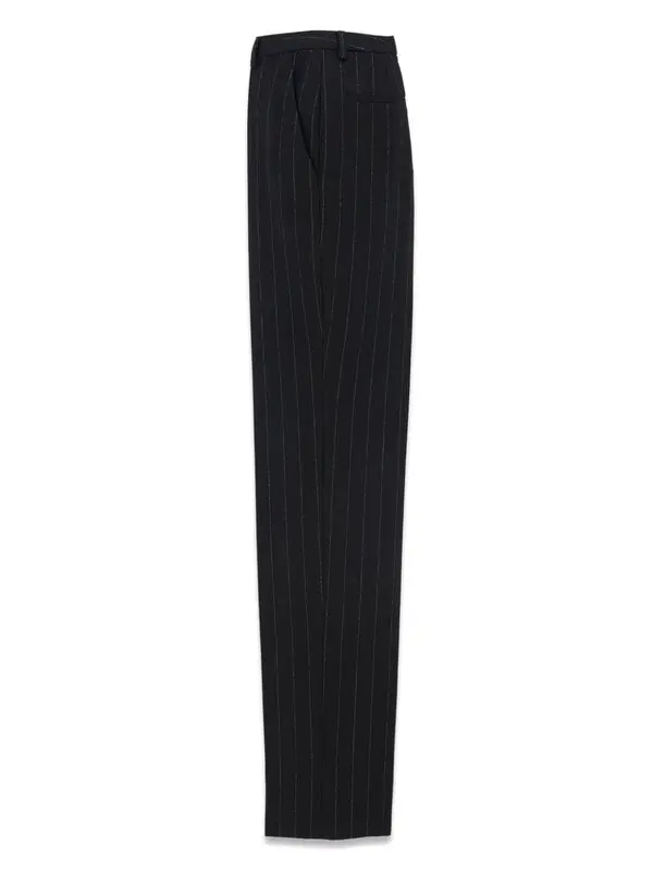 Saint Laurent Pinstripe Wool-felt Trousers
