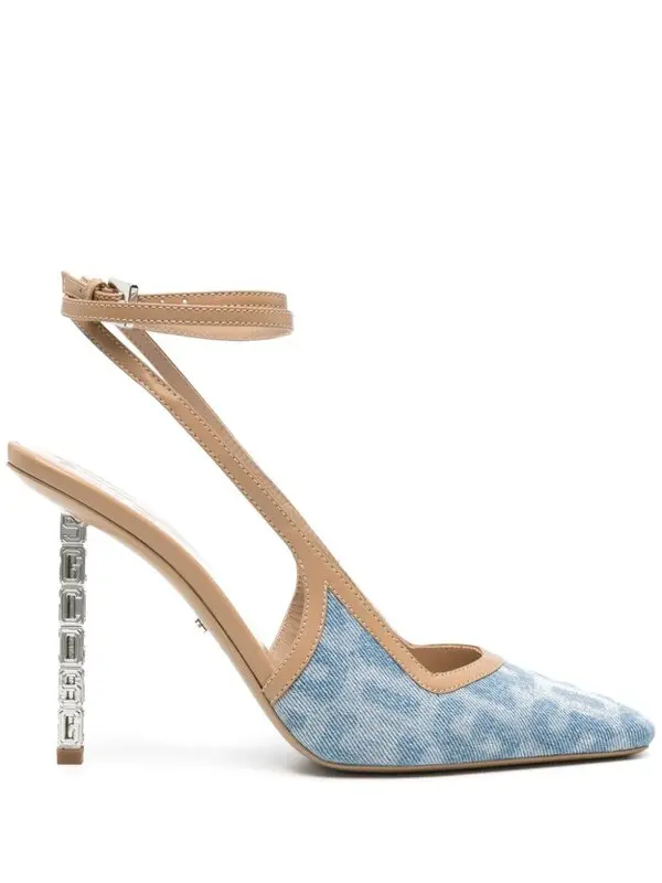 Gcds 120mm Slingback Leather Pumps