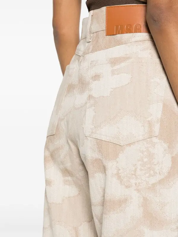 MSGM High-waist Straight-leg Jeans