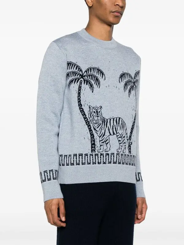Alanui Wood Block Patterned Jacquard Jumper