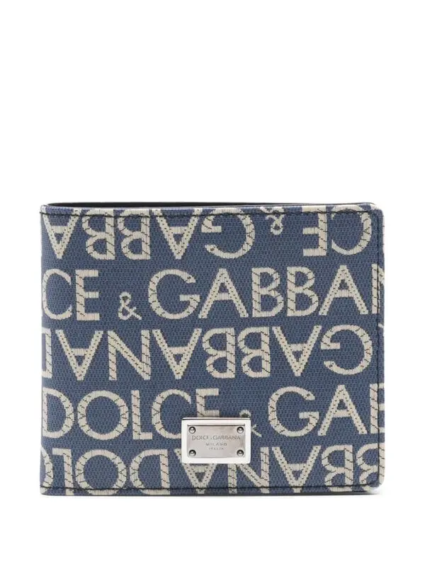 Dolce & Gabbana Jacquard-logo Wallet - Blue