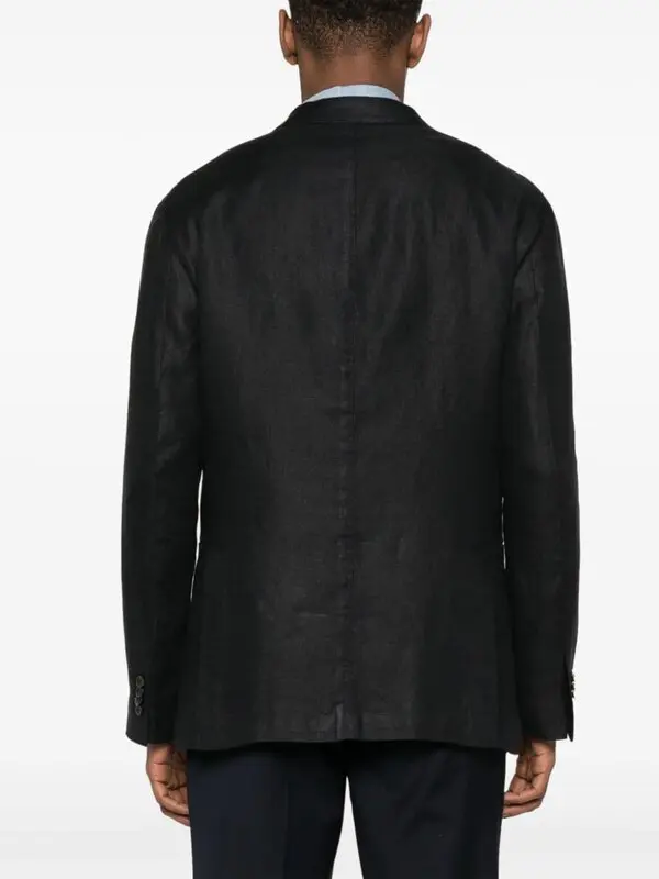 Boglioli Single-breasted Linen Blazer - Blue