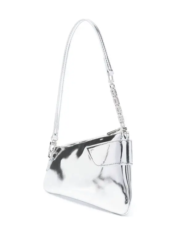 Gcds Comma Notte Leather Bag - Silver