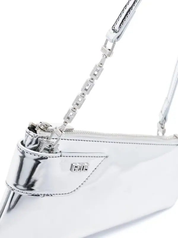 Gcds Comma Notte Leather Bag - Silver