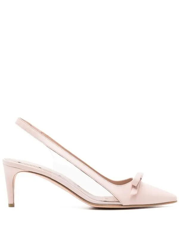 Red Valentino Pointed-toe Leather Pumps - Pink