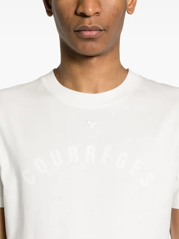 COURREGES Logo-print Cotton T-shirt
