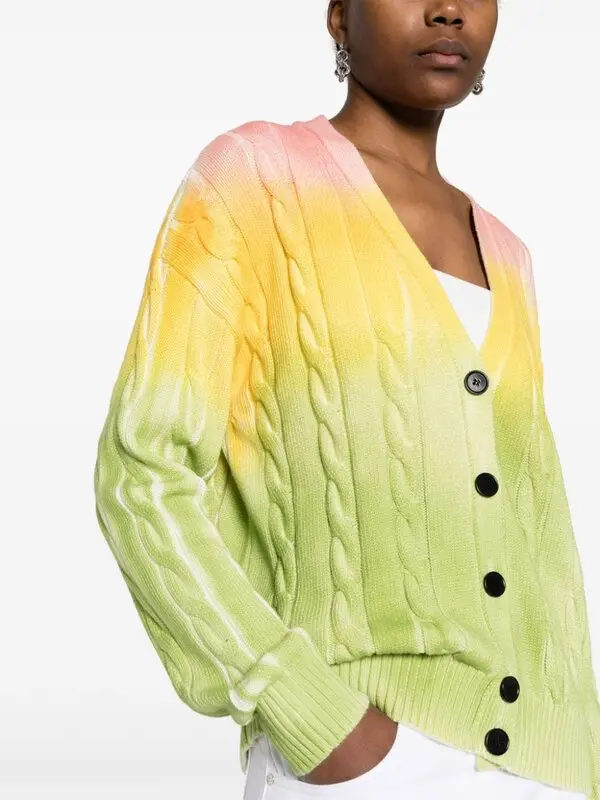 MSGM Cable-knit Cardigan - Yellow