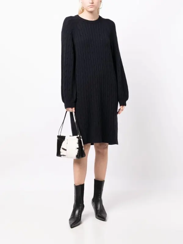 N.peal Cable-knit Round-neck Dress