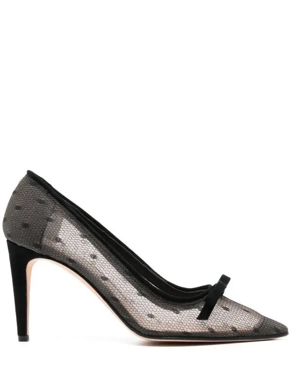 Red Valentino Pointed-toe Point D'esprit Pumps