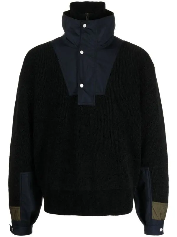 CROQUIS Contrast-panel Knit Jumper