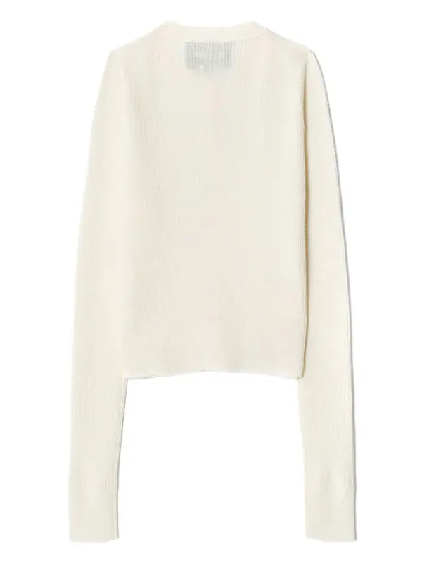 RE/DONE Waffle-knit Round-neck Cardigan
