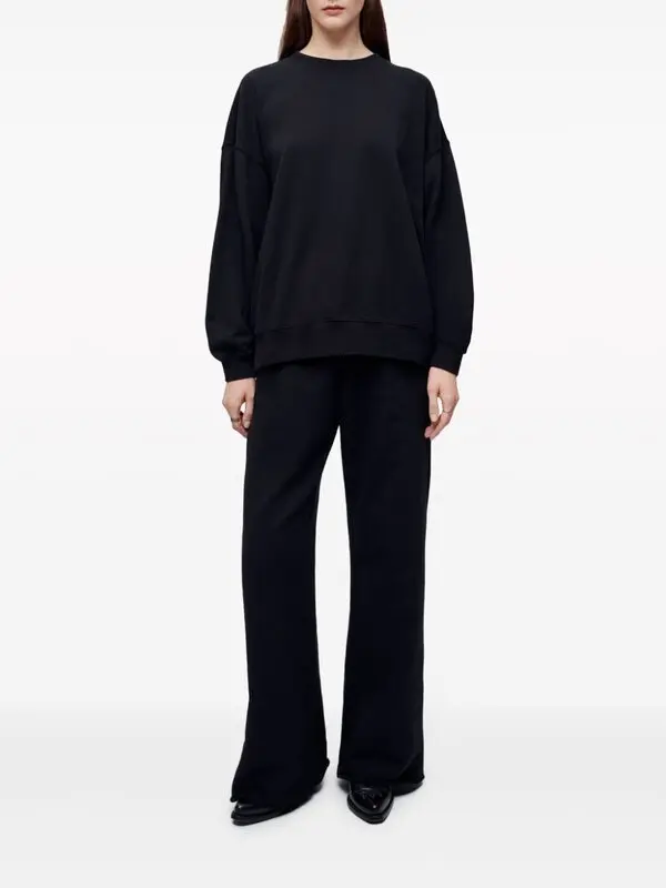 RE/DONE Hanes Organic Cotton Fleece Track Pants - Black