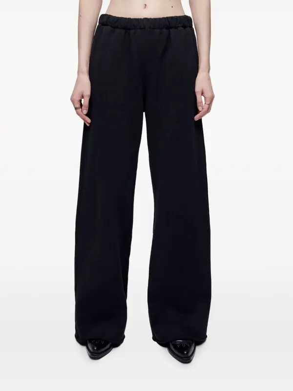 RE/DONE Hanes Organic Cotton Fleece Track Pants - Black