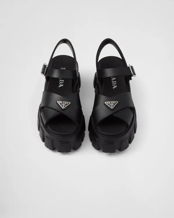 Prada Monolith Rubber Sandals