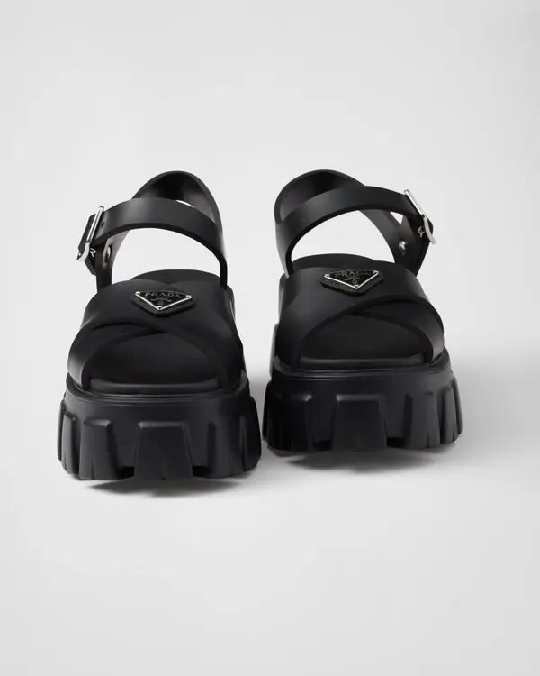 Prada Monolith Rubber Sandals