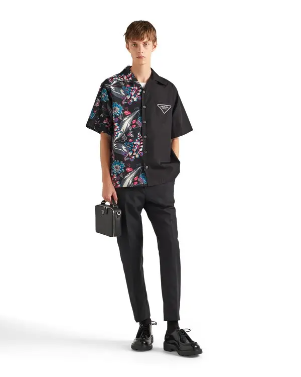 Prada Hort-leeved Cotton Hirt