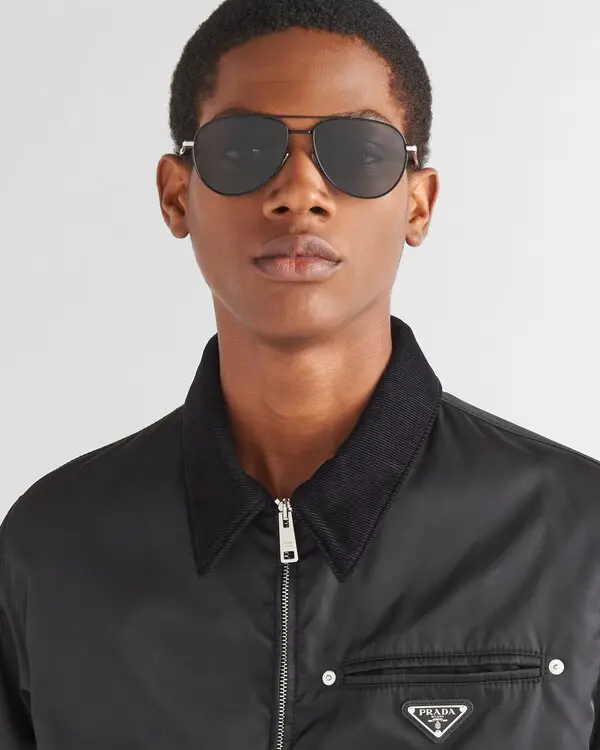Prada Aviator Sunglasses With Metal Frame