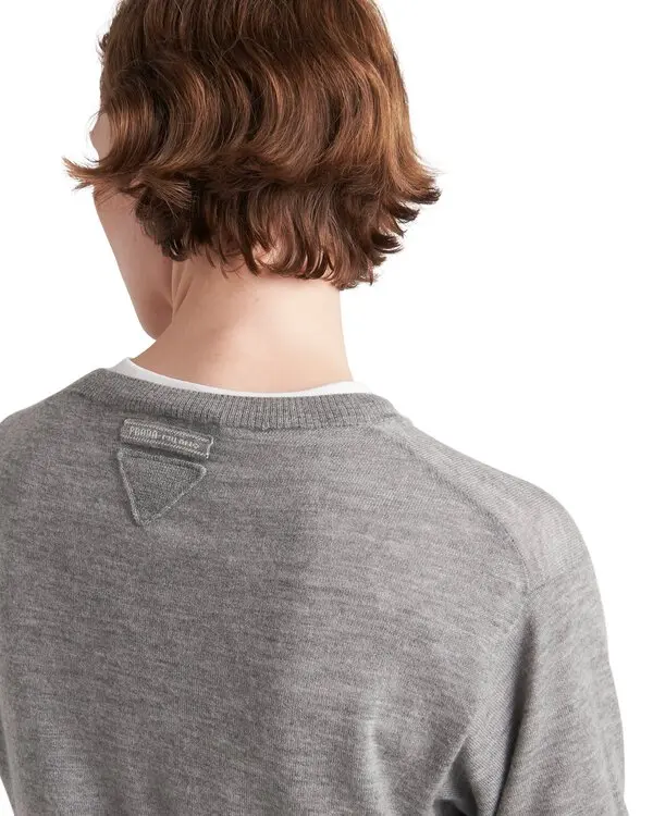 Prada Cashmere Crew-neck Sweater - Grey