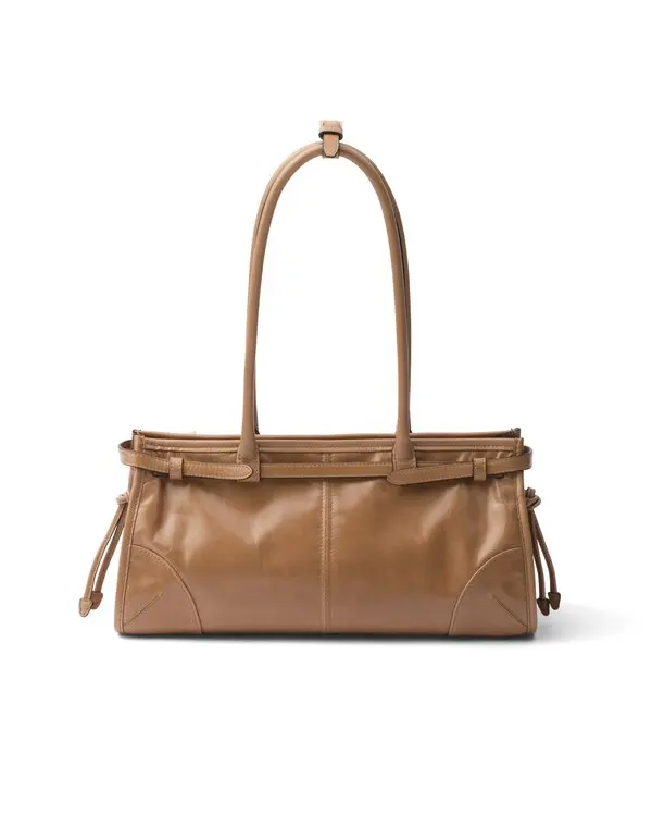 Prada Bonnie Medium Leather Handbag - Pink