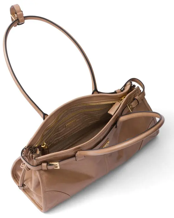Prada Bonnie Medium Leather Handbag - Pink