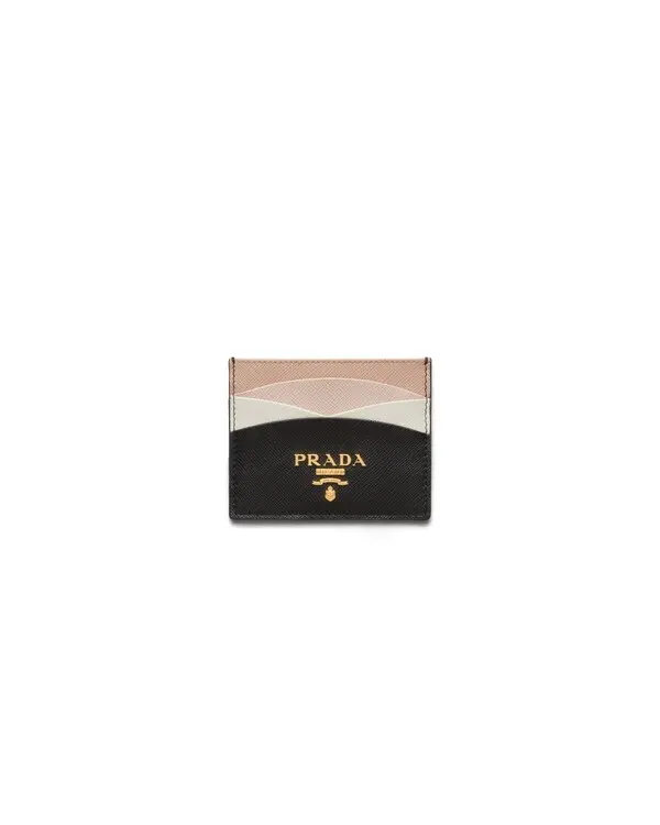 Prada Saffiano Leather Card Holder - Black