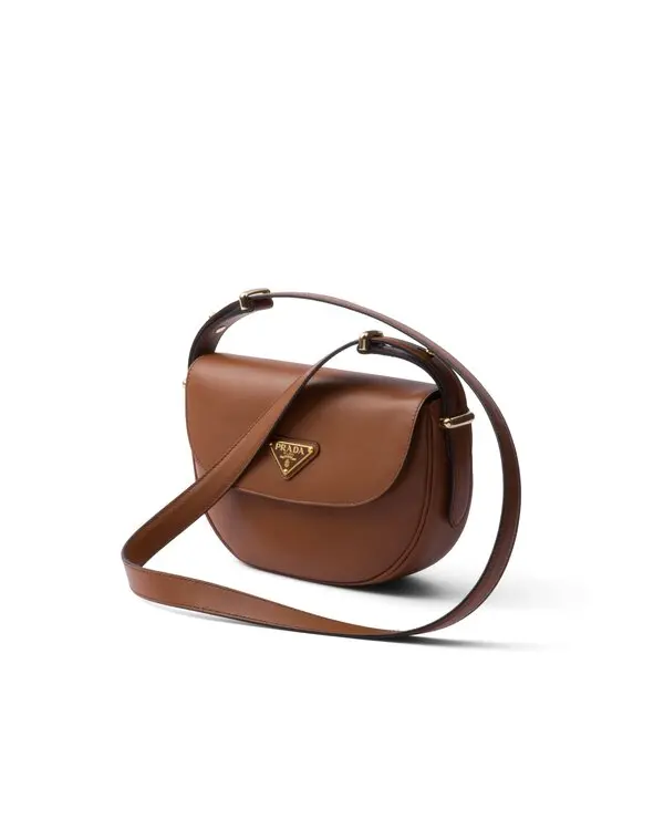 Prada Arqué Leather Shoulder Bag - Brown