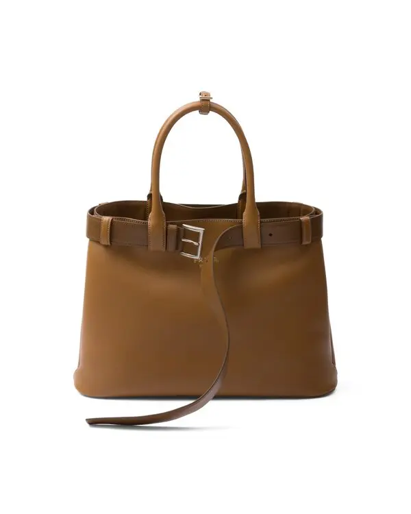 Prada Leather Handbag With Belt
