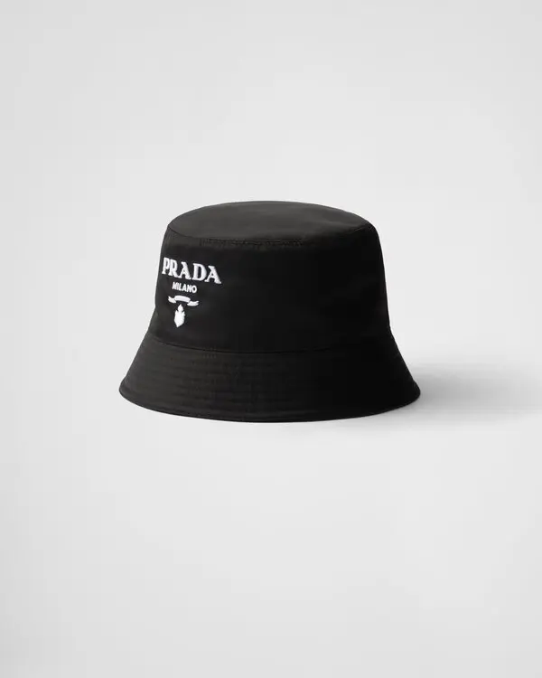 Prada Re-Nylon Bucket Hat - Black/White | Editorialist display picture 1