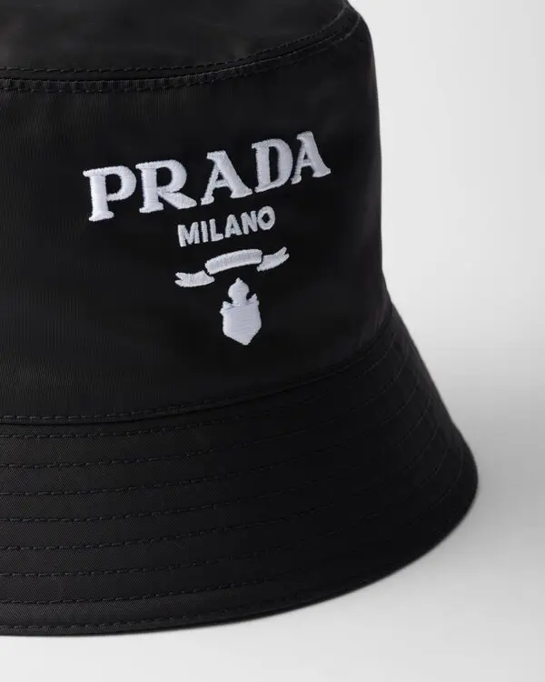 Prada Re-Nylon Bucket Hat - Black/White | Editorialist
